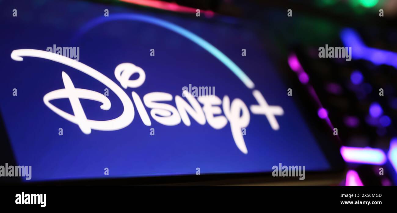 Viersen, Germany - May 1. 2024: Closeup of smartphone with logo ...