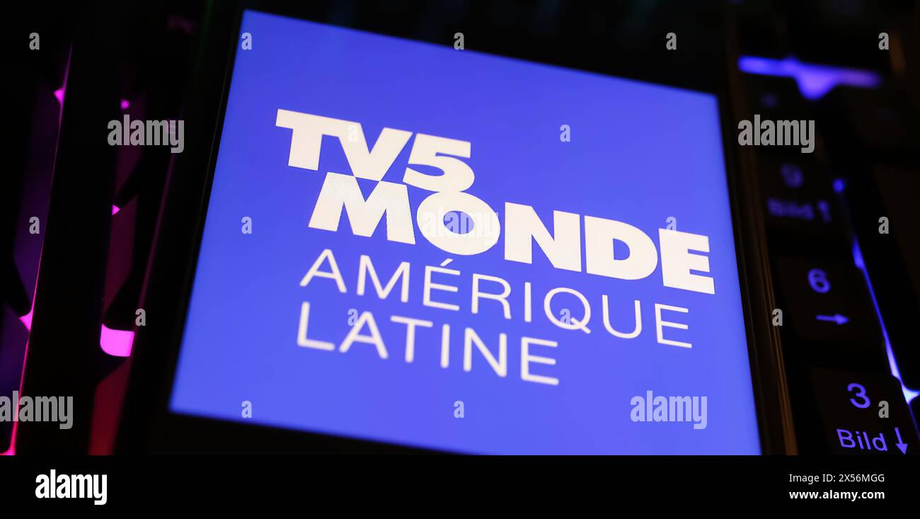 Viersen, Germany - May 1. 2024: Closeup of smartphone with logo ...