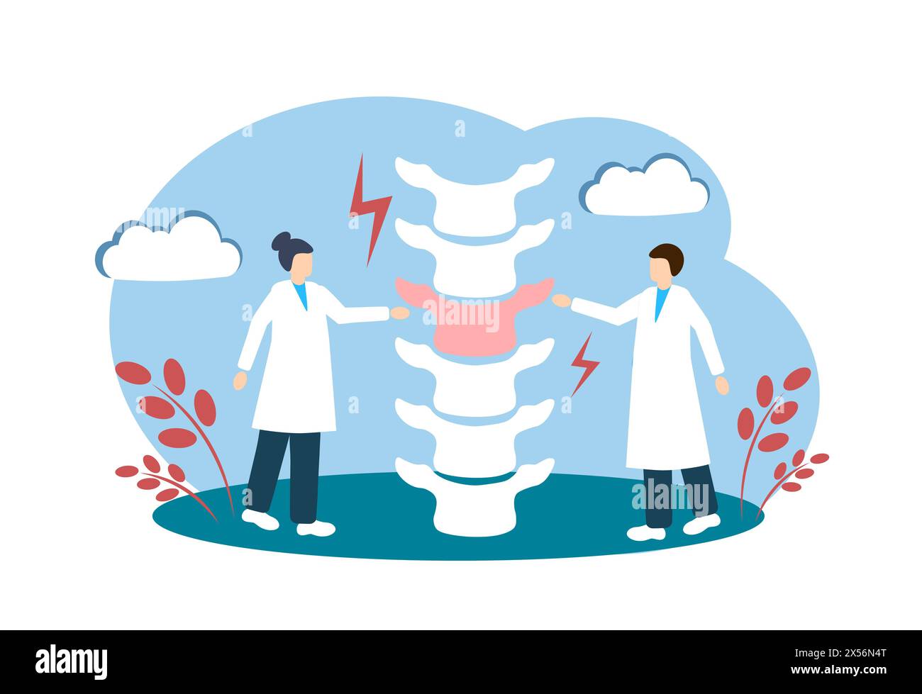 Back pain. doctors treat the spine Stock Vector Image & Art - Alamy