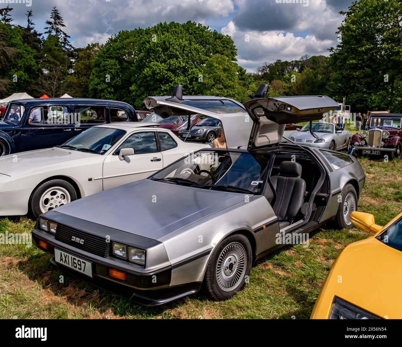 Earsham, Norfolk, UK – May 05 2024. Classic 1982 DMC De Lorean car on ...