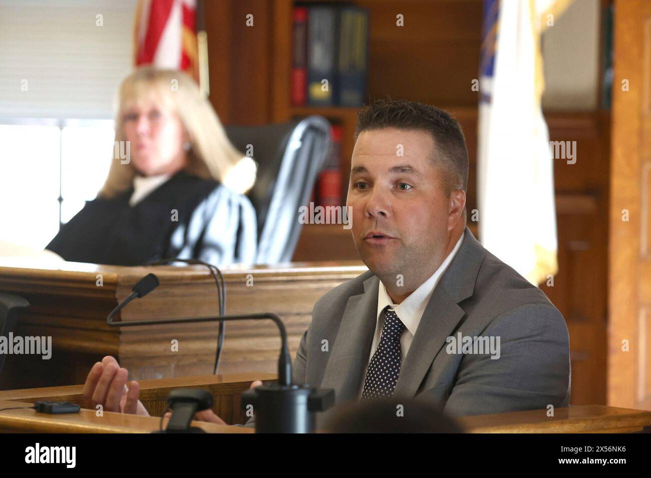 Sergeant Sean Goode, of the Canton Police Department, gives testimony ...