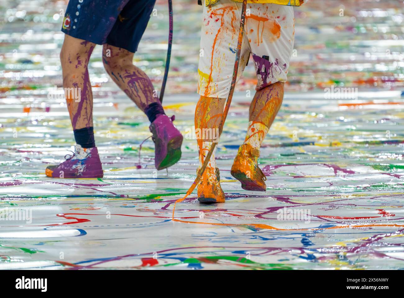 World record in the arena at Schalke, the largest painting in the world ...