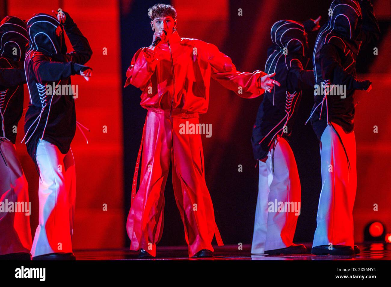 07 May 2024, Sweden, Malmö: Silvester Belt from Lithuania with the ...