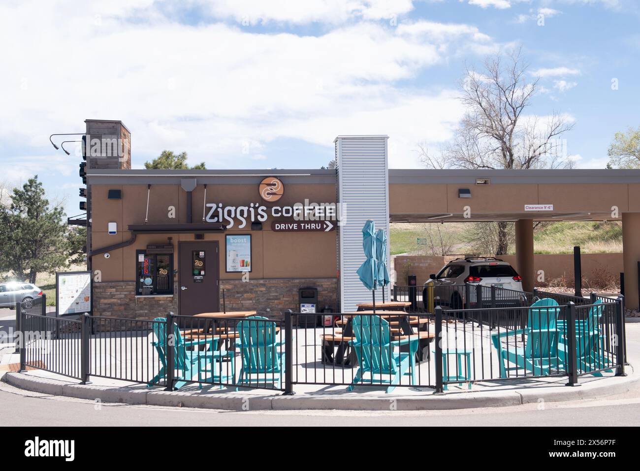 Ziggi's Coffee, a small local coffee drive thru chain in Colorado Stock ...