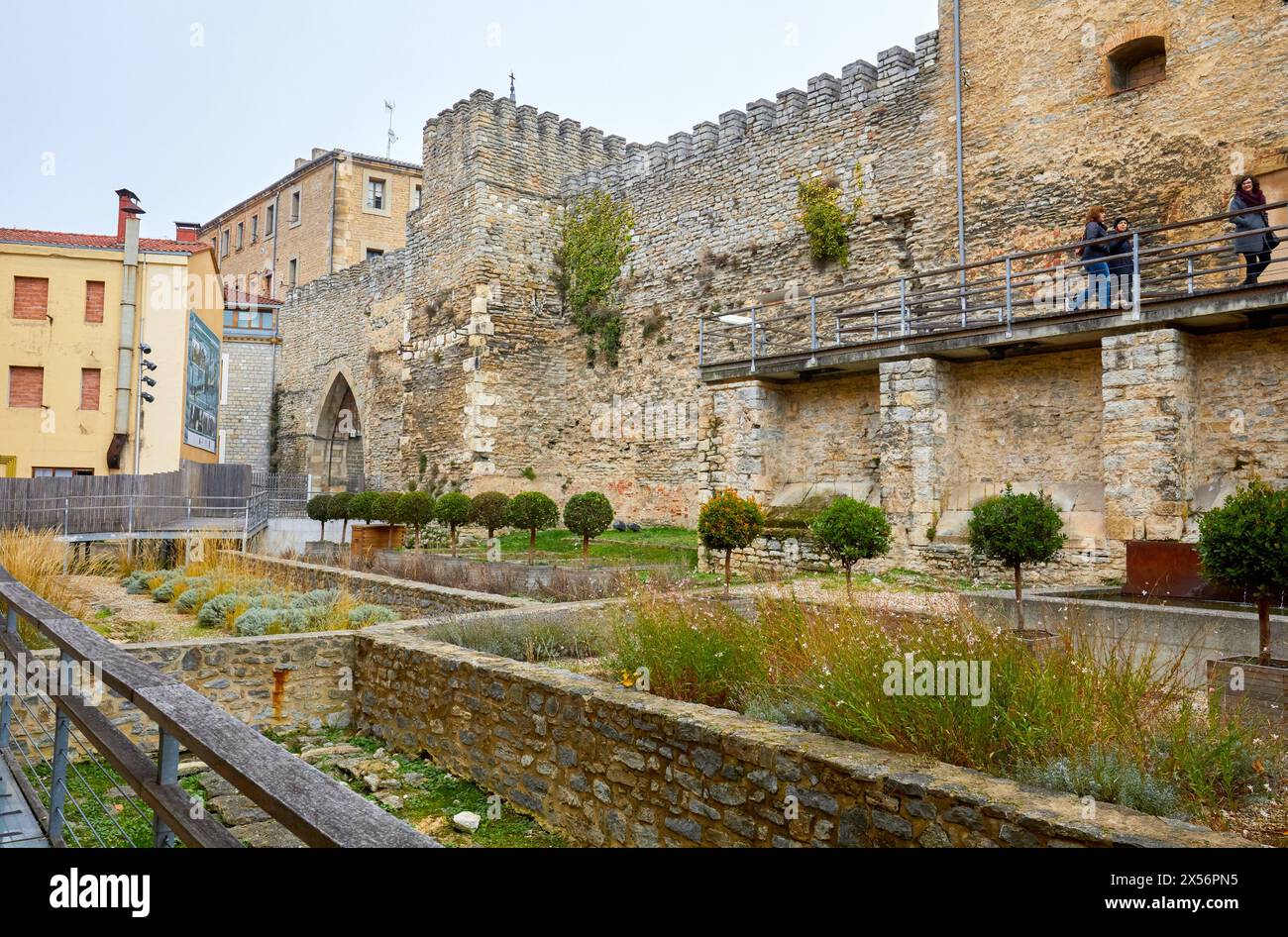Medieval wall, Muralla Medieval, Vitoria-Gasteiz, Araba, Basque Country ...