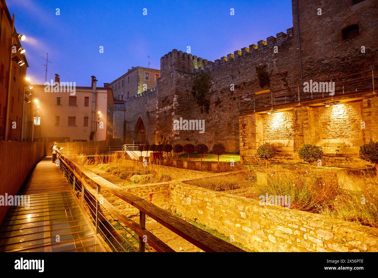 Medieval wall, Muralla Medieval, Vitoria-Gasteiz, Araba, Basque Country ...