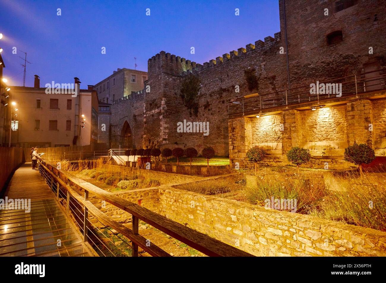 Medieval wall, Muralla Medieval, Vitoria-Gasteiz, Araba, Basque Country ...