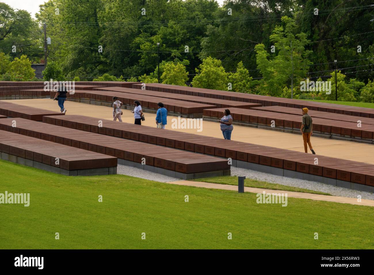 The National Memorial for Peace and Justice in Montgomery Alabama Stock ...