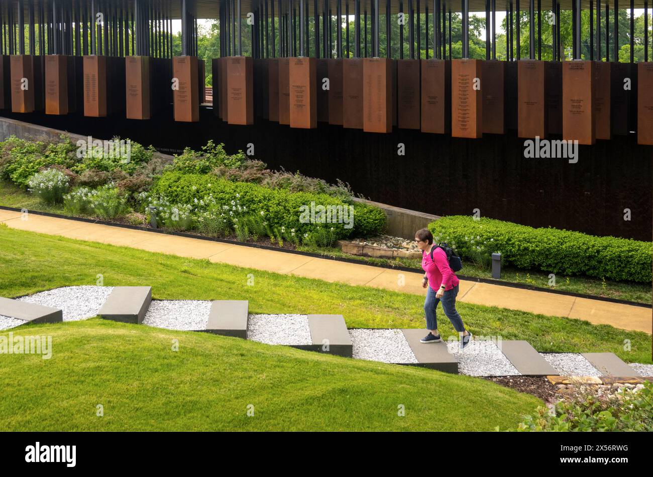 The National Memorial for Peace and Justice in Montgomery Alabama Stock ...