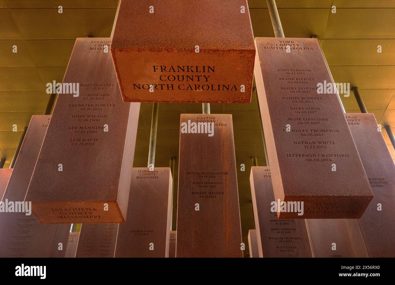 The National Memorial for Peace and Justice in Montgomery Alabama Stock ...