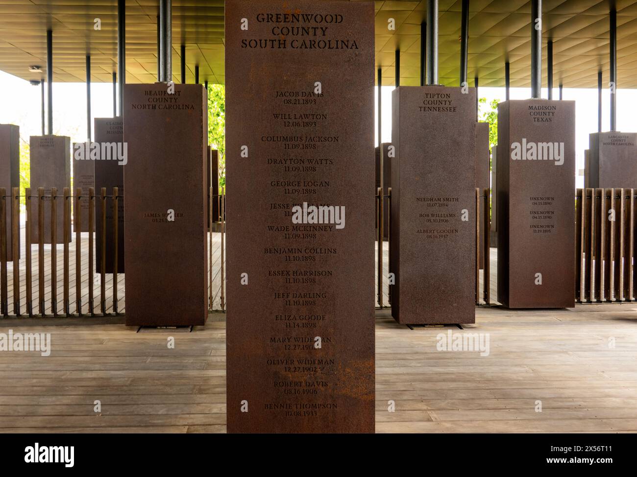 The National Memorial for Peace and Justice in Montgomery Alabama Stock ...