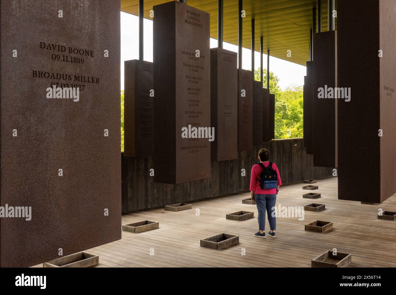 The National Memorial for Peace and Justice in Montgomery Alabama Stock ...