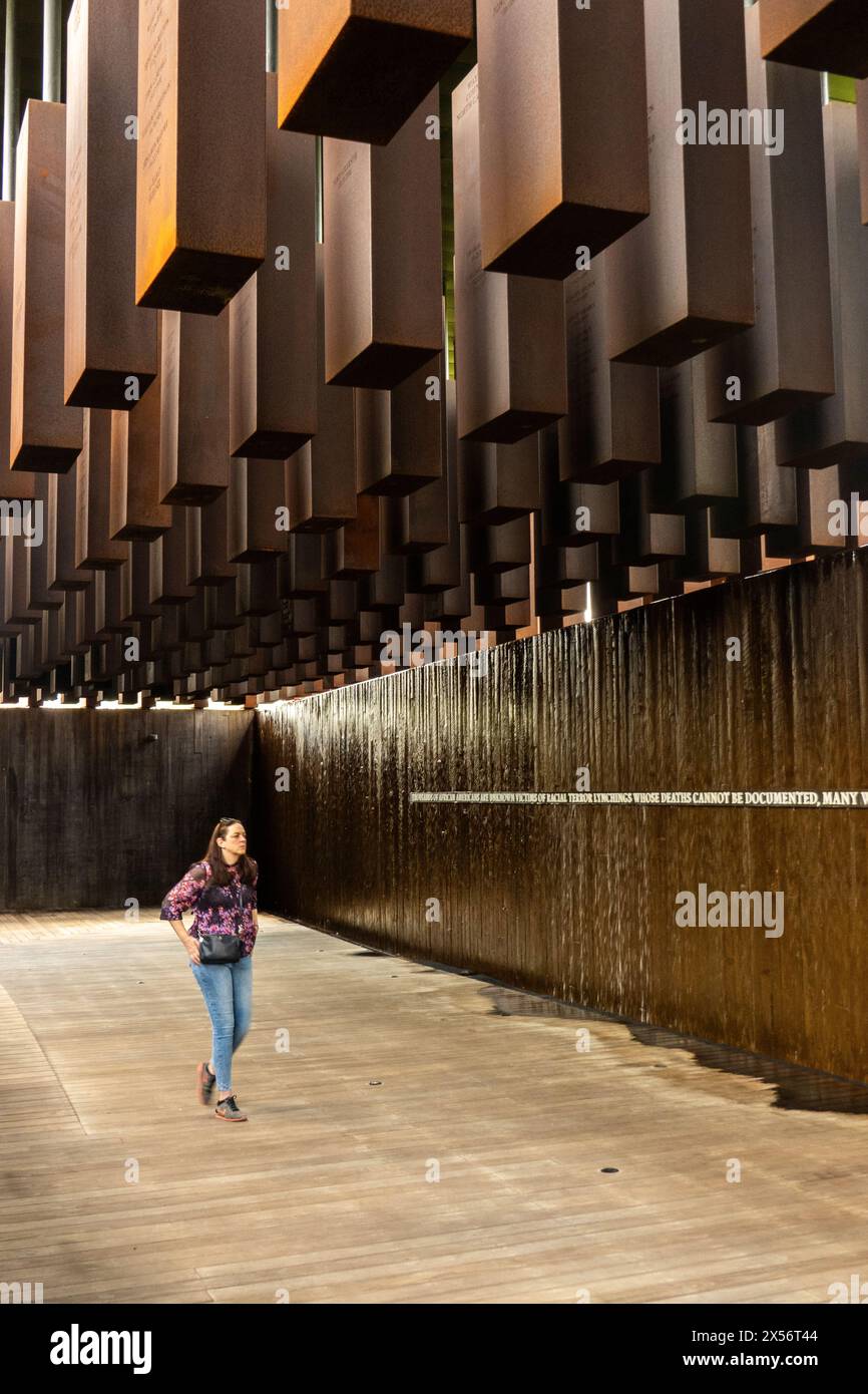 The National Memorial for Peace and Justice in Montgomery Alabama Stock ...