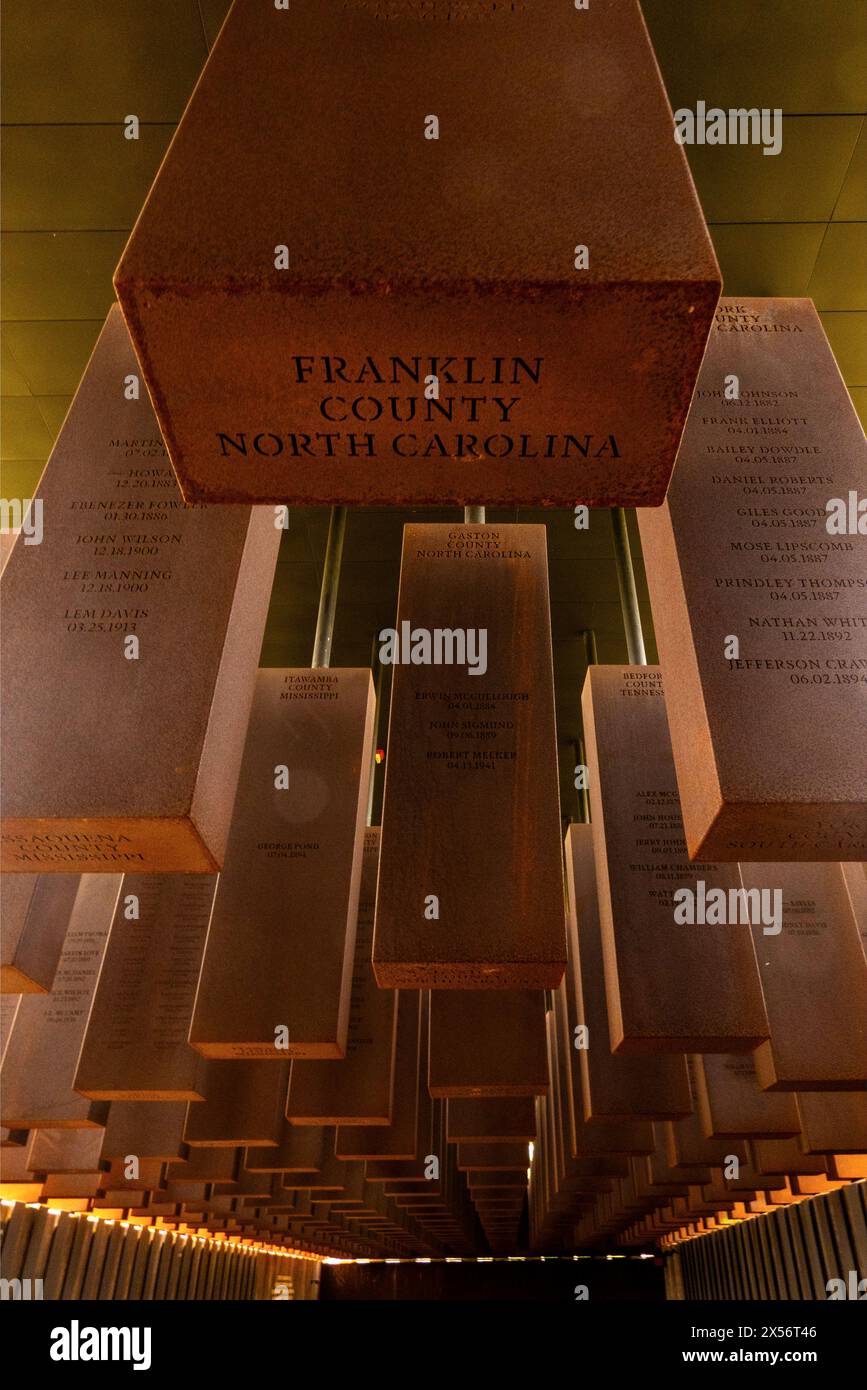 The National Memorial for Peace and Justice in Montgomery Alabama Stock ...