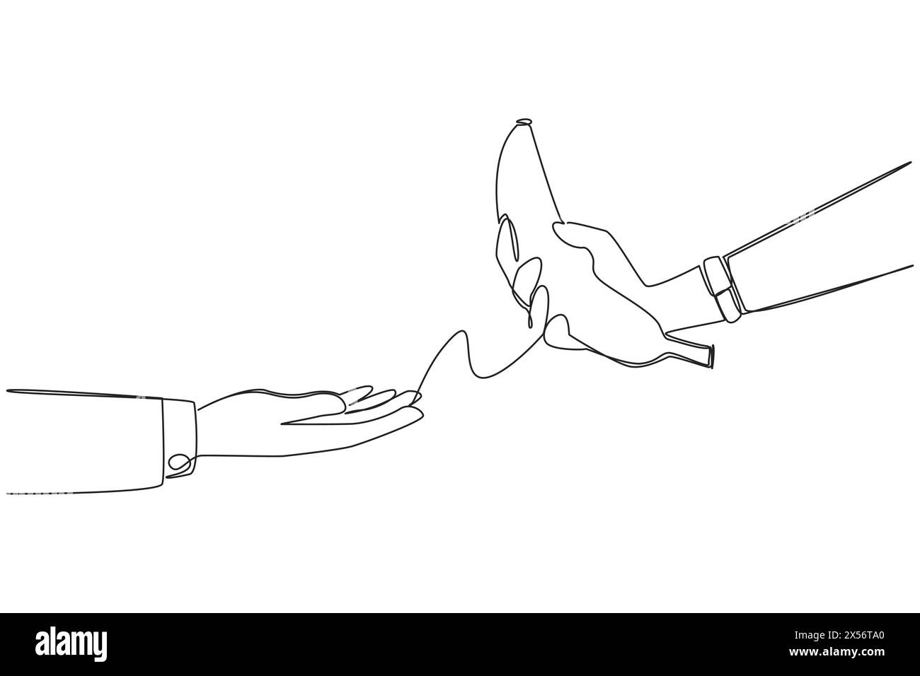 Minimalist banana line art Stock Vector Images - Alamy