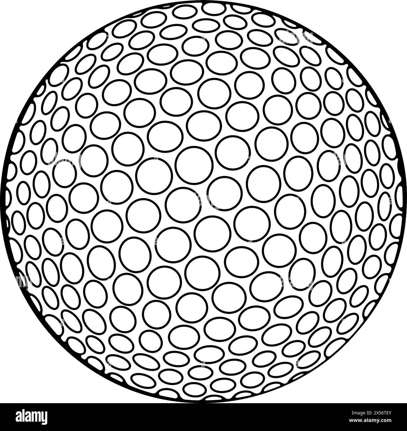 Golf ball line art Stock Vector Image & Art - Alamy