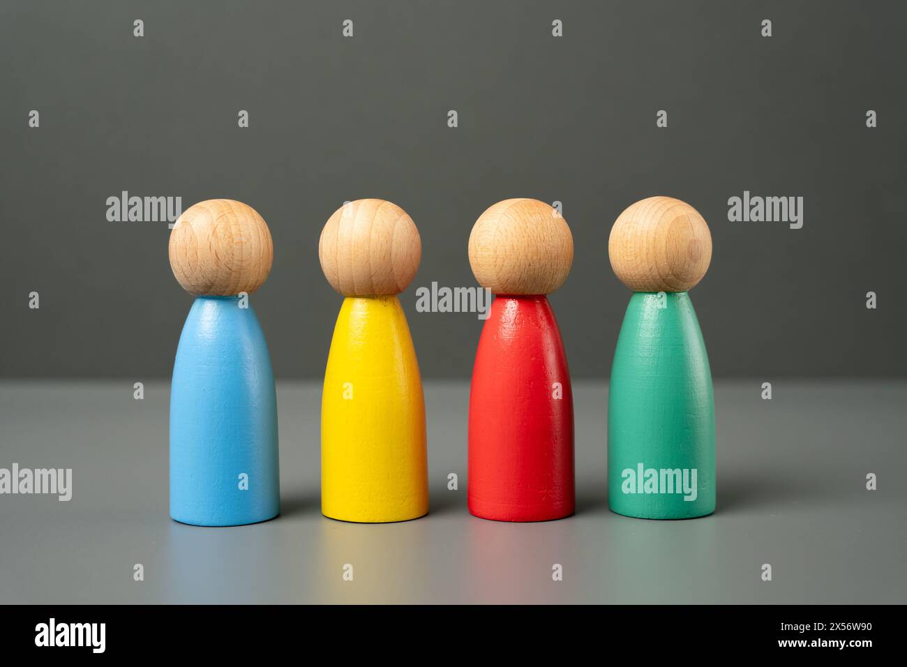 Multi-colored figures of people. Different personalities, interests and ...