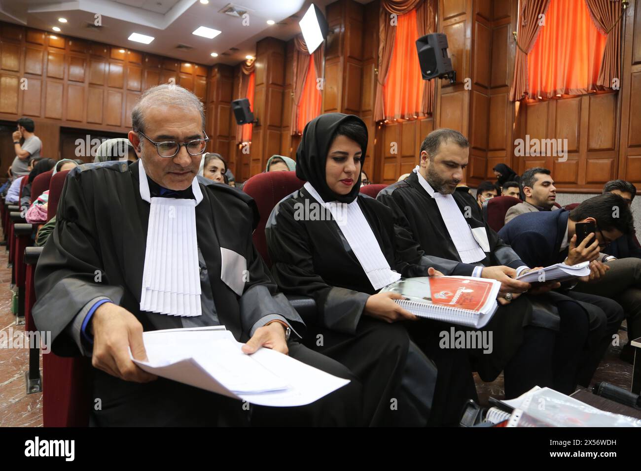 Tehran, Iran. 7th May, 2024. Iranian lawyers sit at Imam Khomeini ...