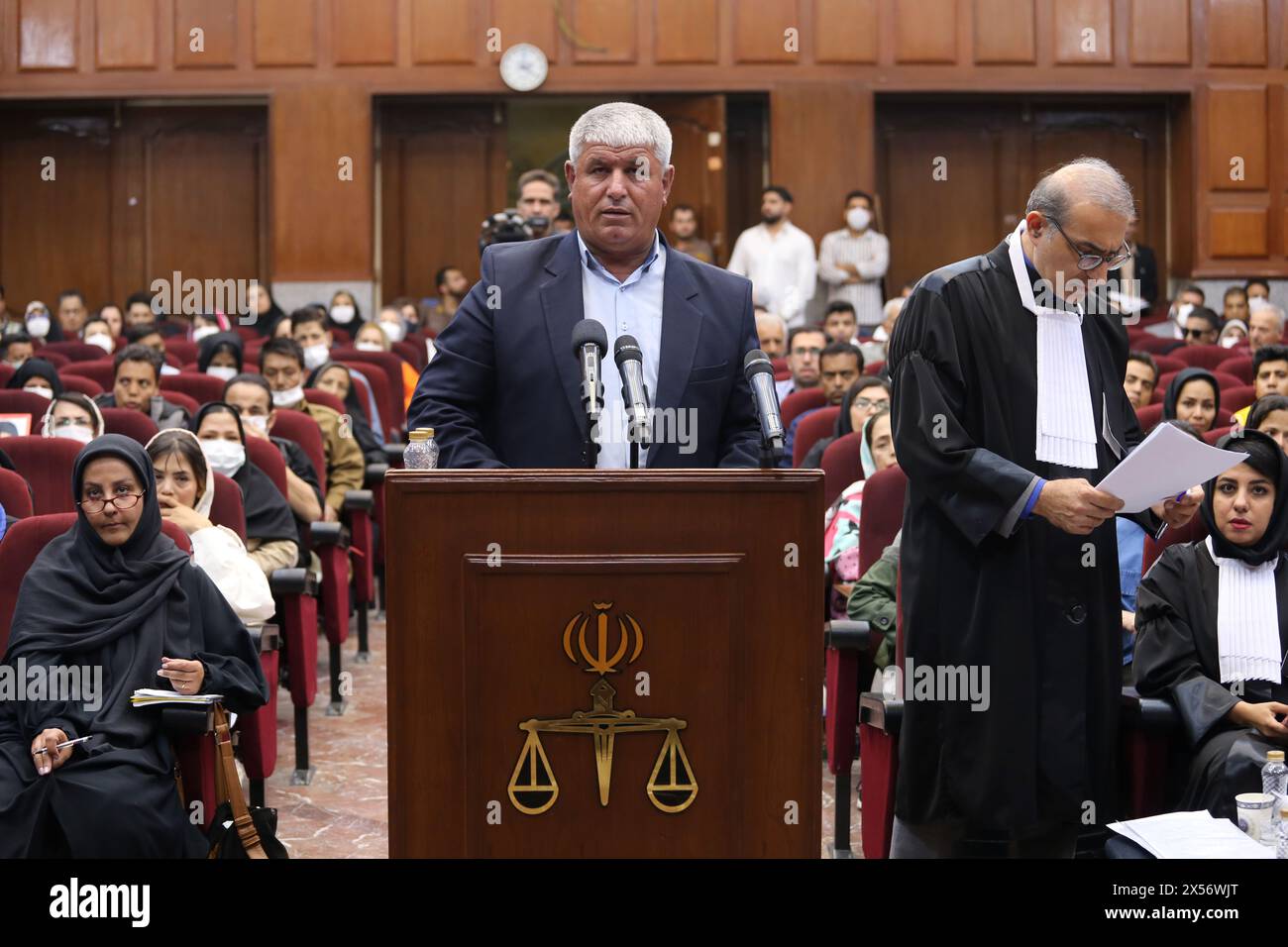 Tehran, Iran. 7th May, 2024. An Iranian witness is testifying at the ...
