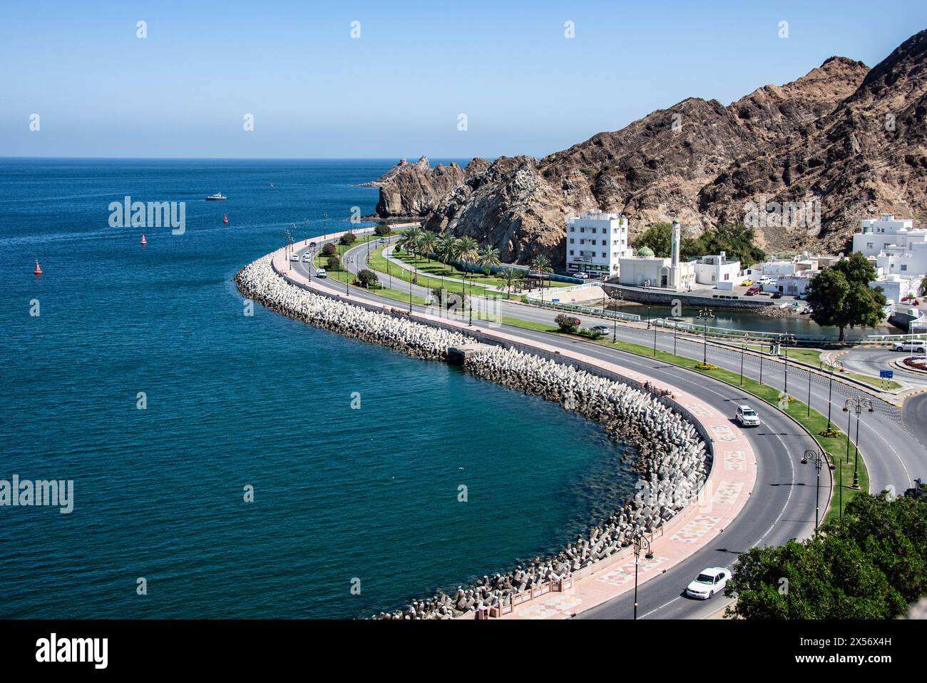 The Mutrah Corniche and Gulf of Oman, Muscat, Oman Stock Photo - Alamy