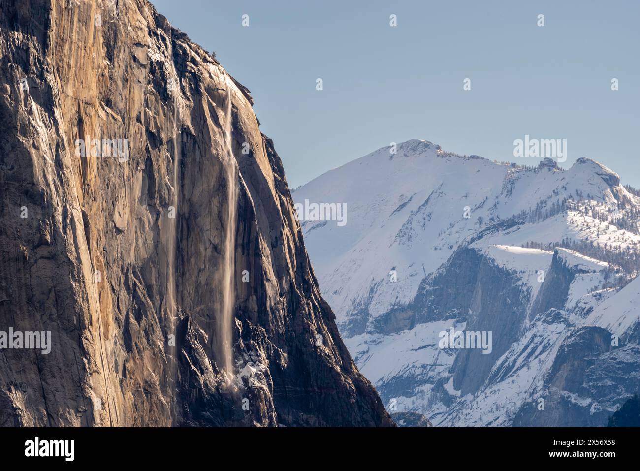 View of Horse Tail Falls from Tunnel View, Yosemite National Park ...