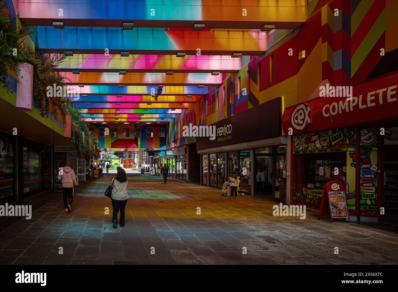 Coventry Hertford Street covered arcade, refurbished 2021 with ...