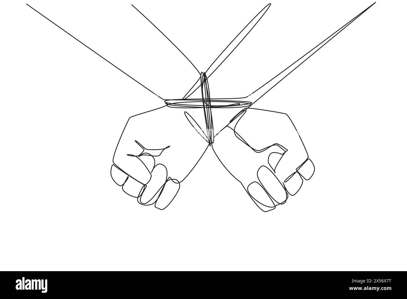 Single continuous line drawing seen from behind, the entrepreneur's ...