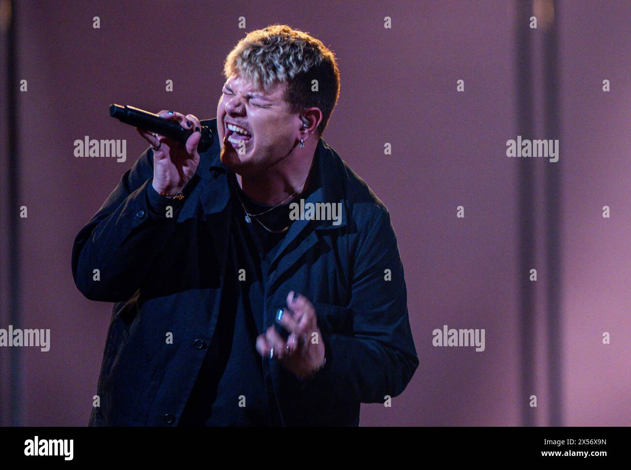 07 May 2024, Sweden, Malmö: Isaak from Germany with the song "Always On ...