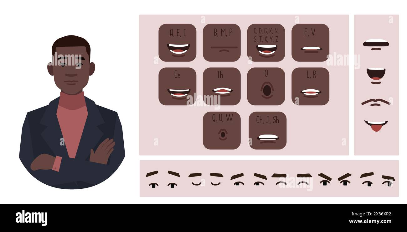 Business man avatar creation suitable for animation. Generator ...