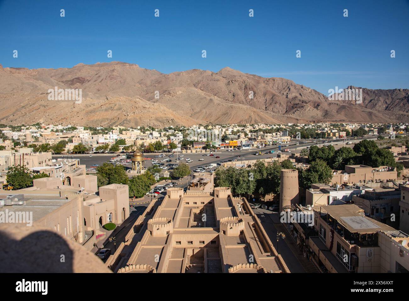 View of Nizwa from the Nizwa Fort, Nizwa, Oman Stock Photo - Alamy