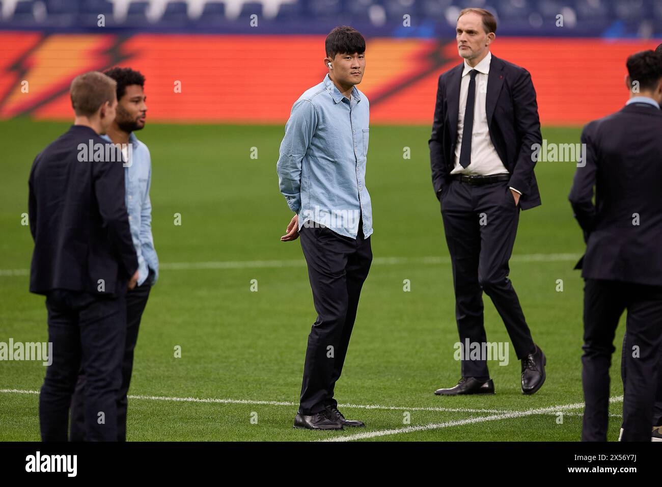 Madrid, Spain. 07th May, 2024. Minjae Kim of FC Bayern Munchen walks ...