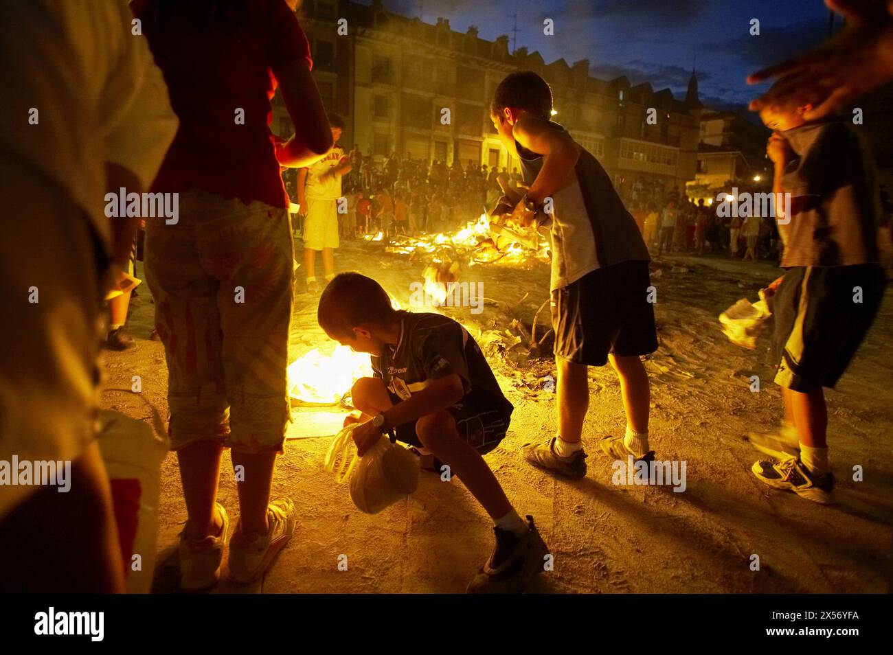St. John´s bonfires. Legazpi, Guipúzcoa, Euskadi, Spain Stock Photo - Alamy
