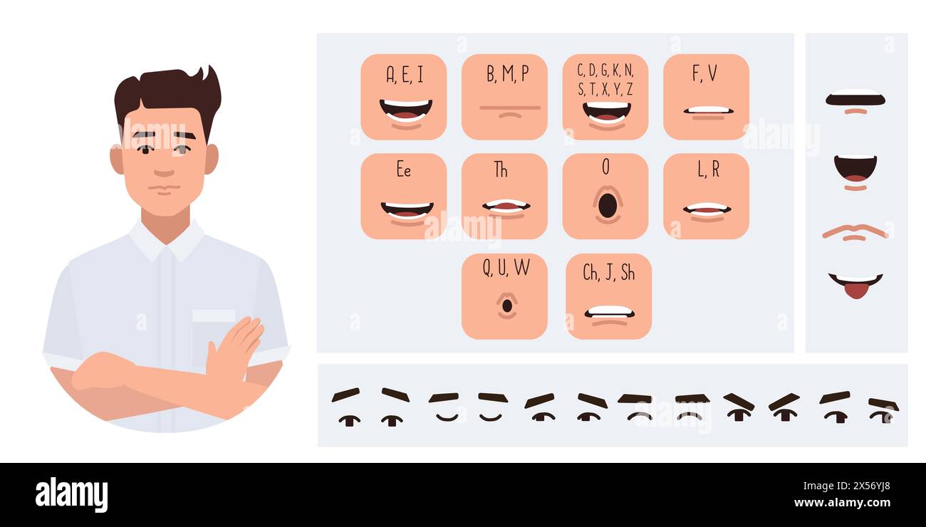 Business man avatar creation suitable for animation. Generator ...