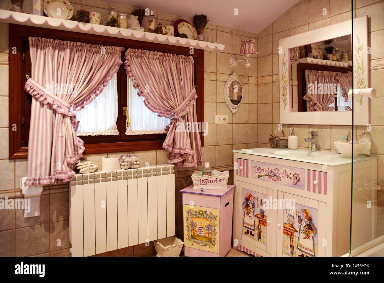 Interior design, bathroom, Karobi handicraft workshop Stock Photo - Alamy