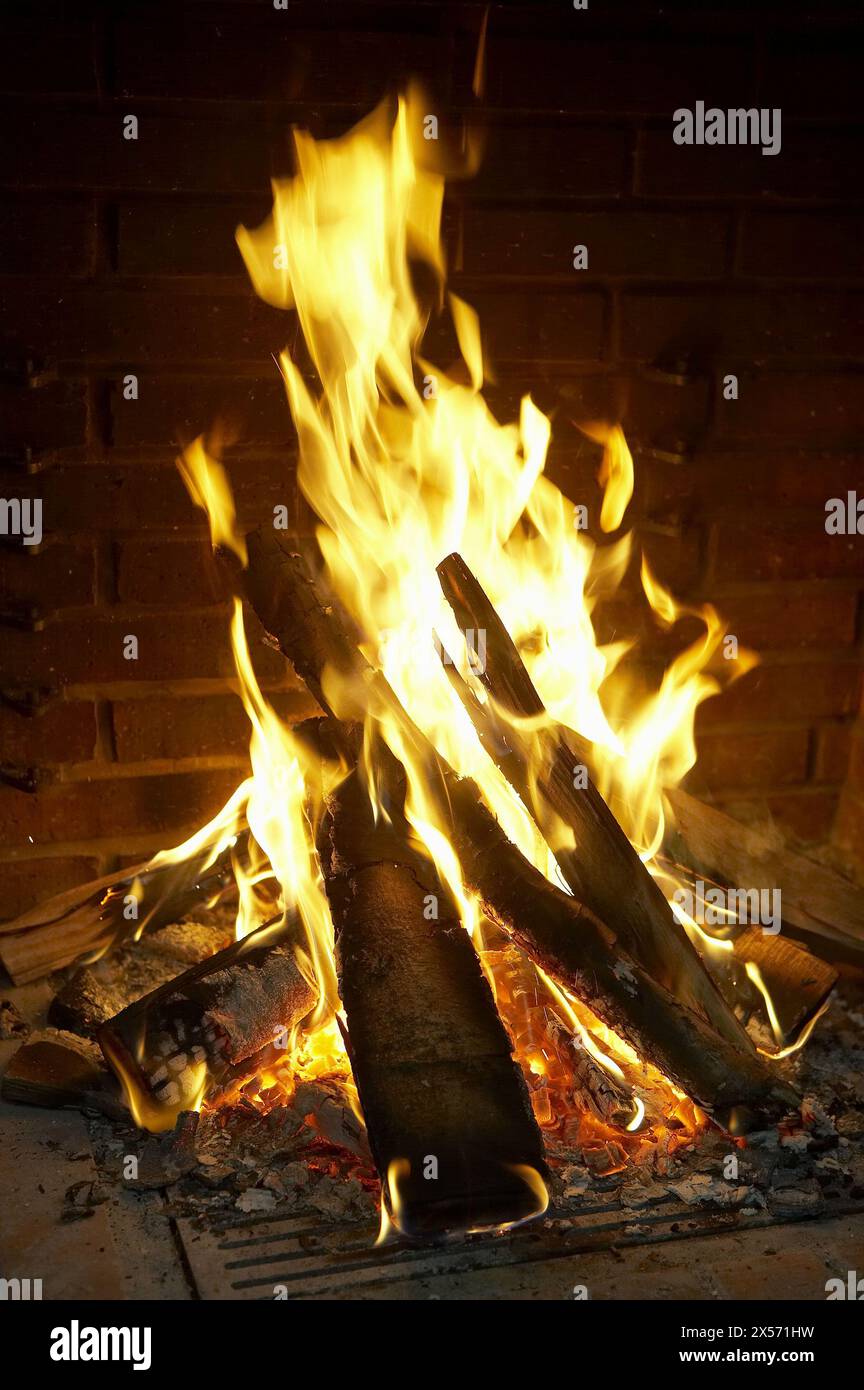 Wood fire, grill house Stock Photo - Alamy