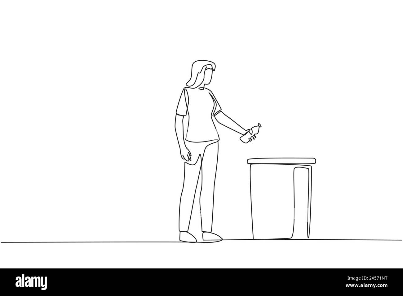 Recyclable bottles and cans Stock Vector Images - Alamy