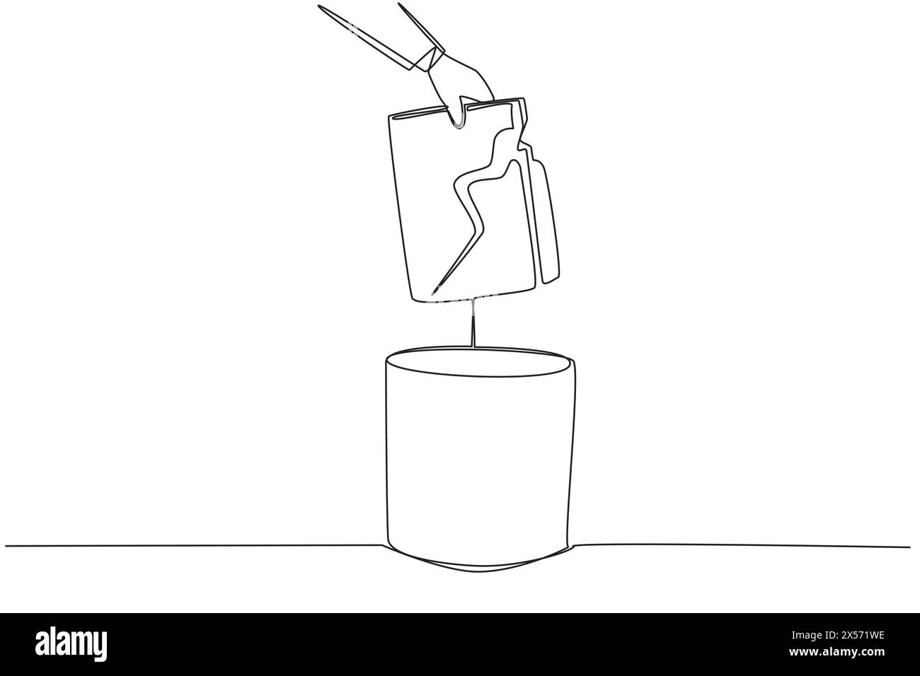 Throwing away data Stock Vector Images - Alamy