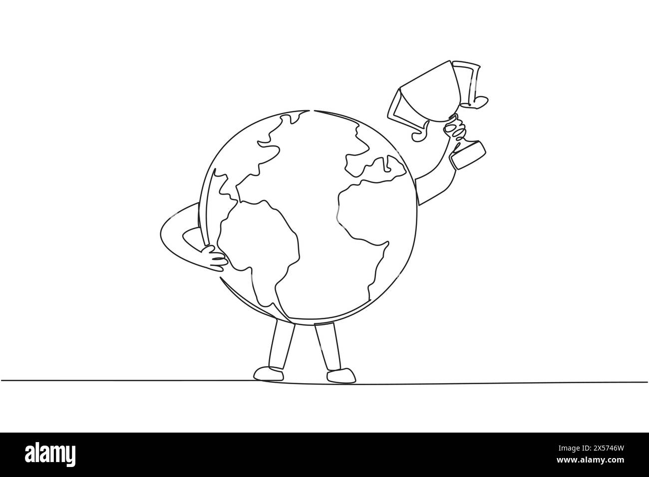 World cup trophy lift Stock Vector Images - Alamy