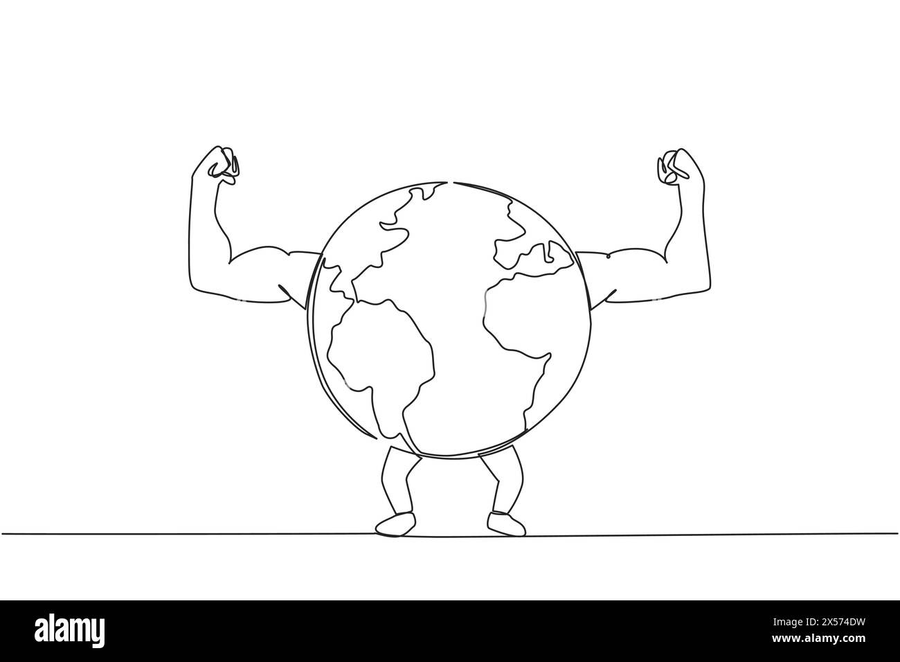 Funny eart planet cartoon illustration Stock Vector Images - Alamy