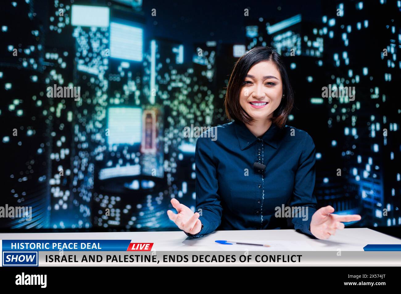 Woman reports historic peace deal between israel and palestine ...