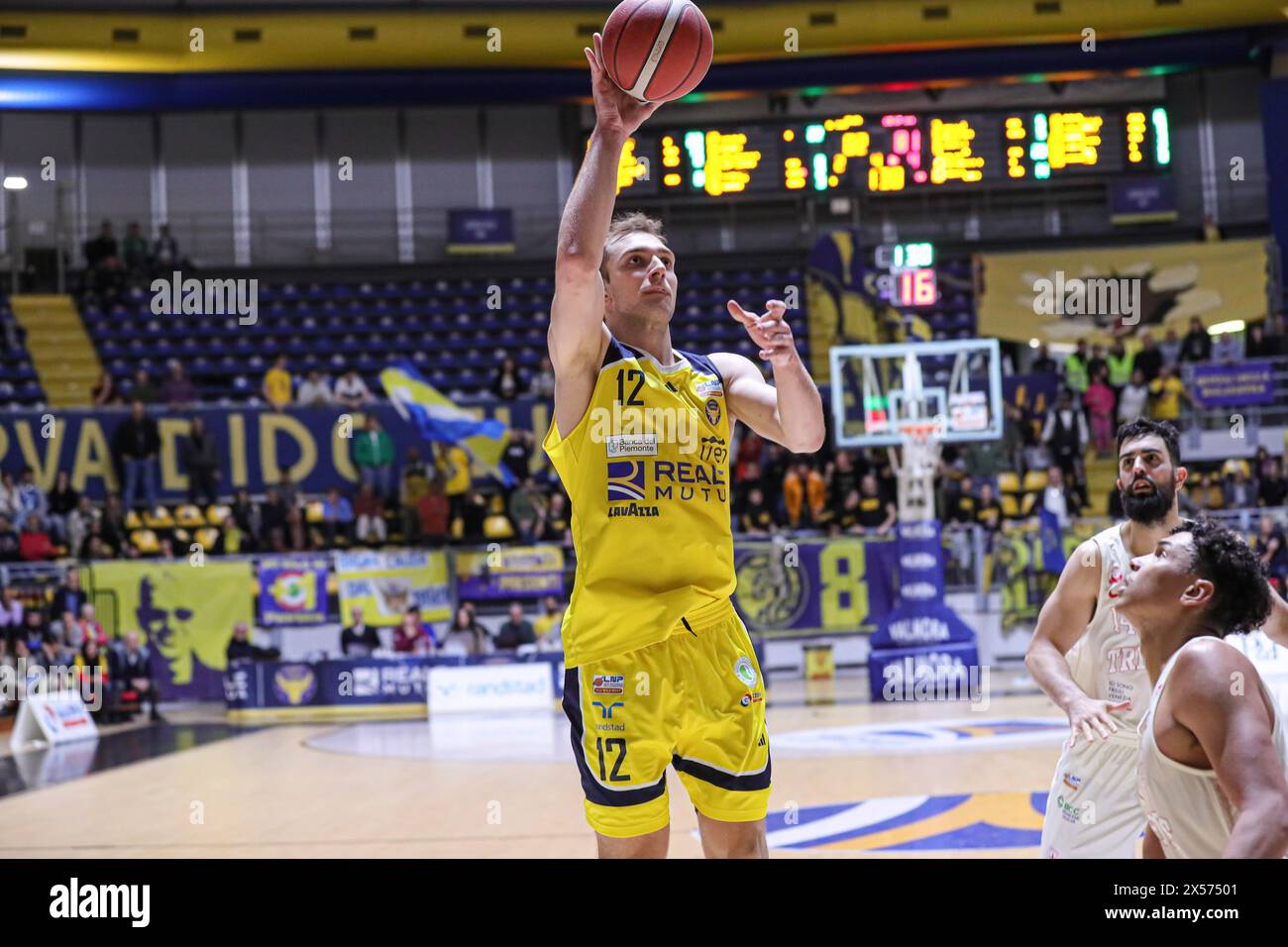 Turin, Italy. 07th May, 2024. # 12 Federico Poser (Reale Mutua Basket ...