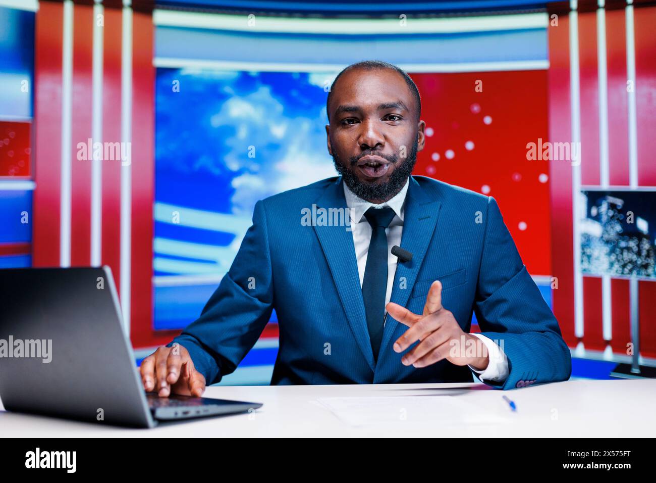African american presenter hosting business hi-res stock photography ...