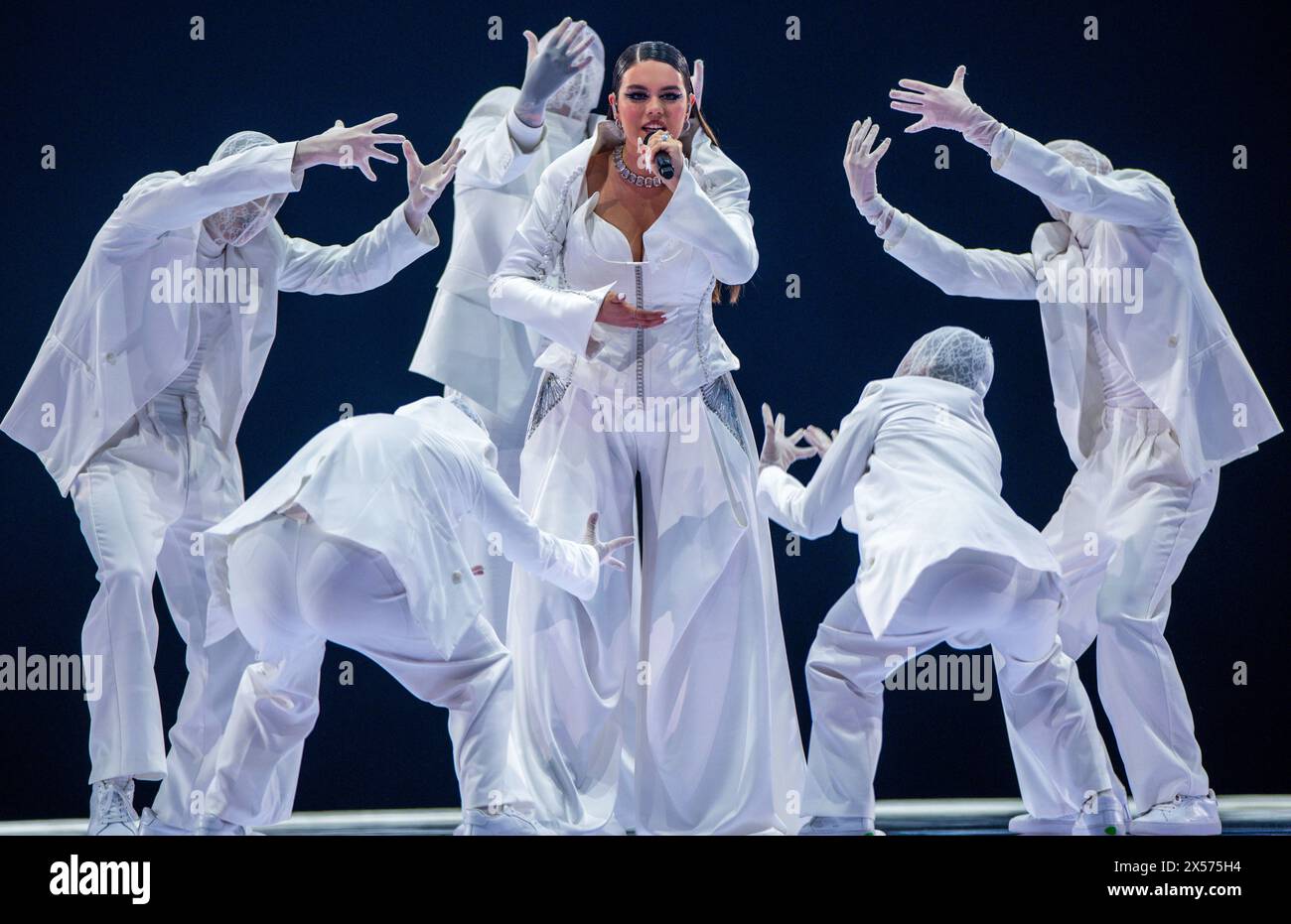 07 May 2024, Sweden, Malmö: Iolanda from Portugal with the song "Grito ...