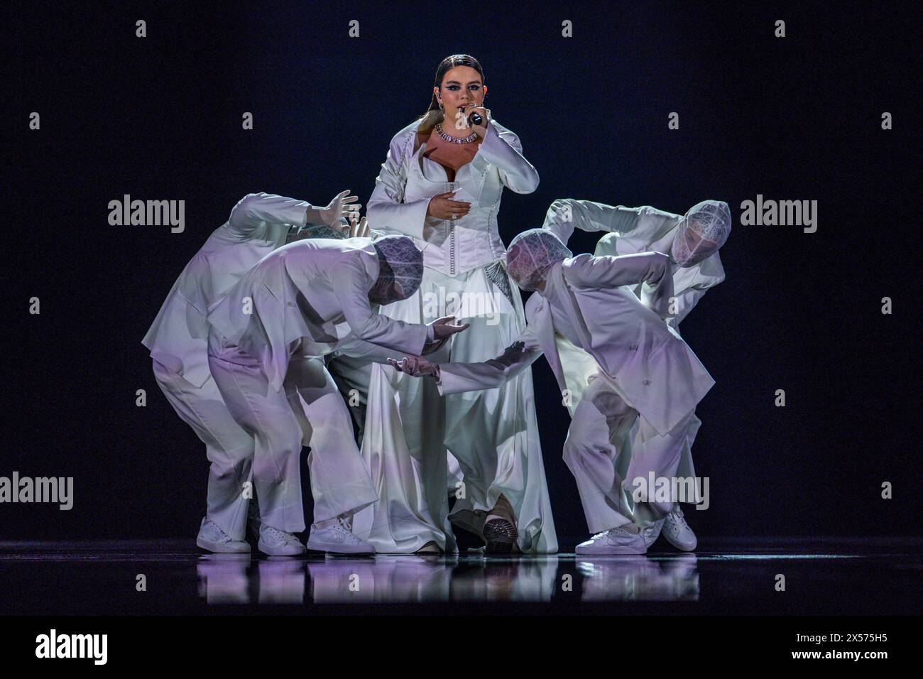 07 May 2024, Sweden, Malmö: Iolanda from Portugal with the song "Grito ...