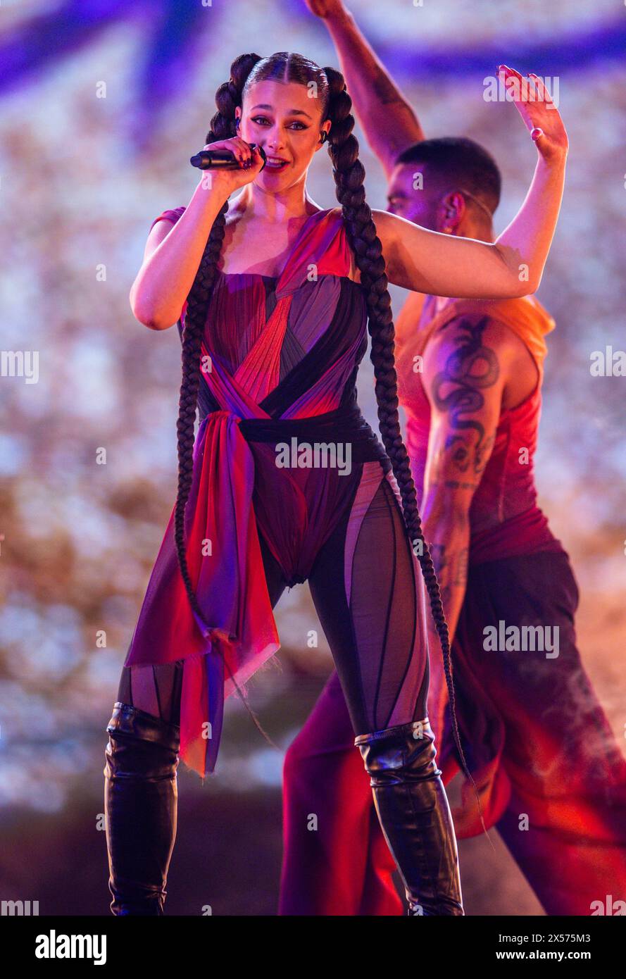07 May 2024, Sweden, Malmö: Talia from Luxembourg with the song ...