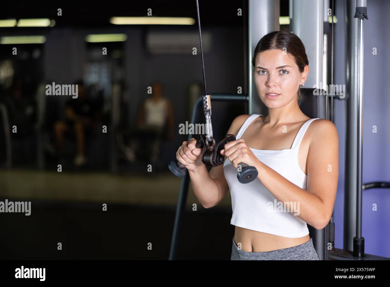 Woman exercising crossover in hi-res stock photography and images - Alamy
