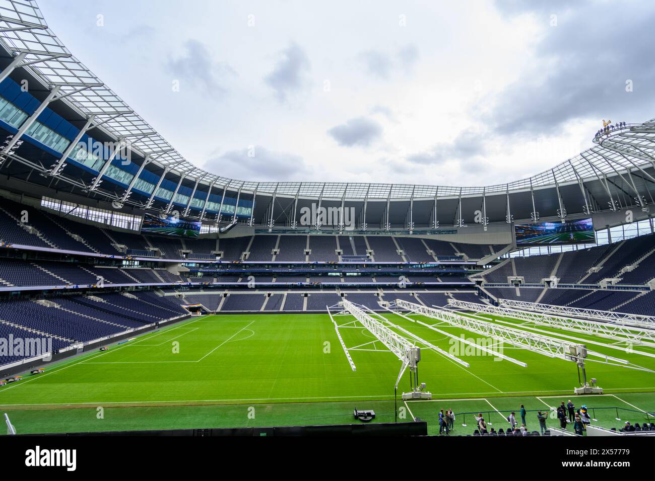 Tottenham Hotspur Football Club Stadium - East Stand And The Pitch With ...