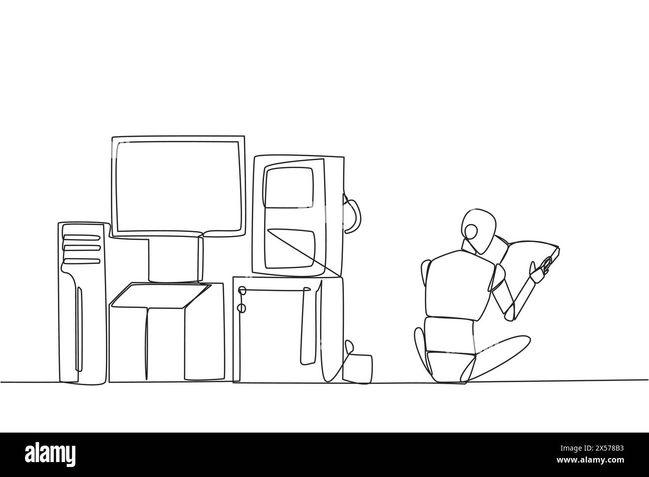 Continuous one line drawing robots are assembling super powerful ...