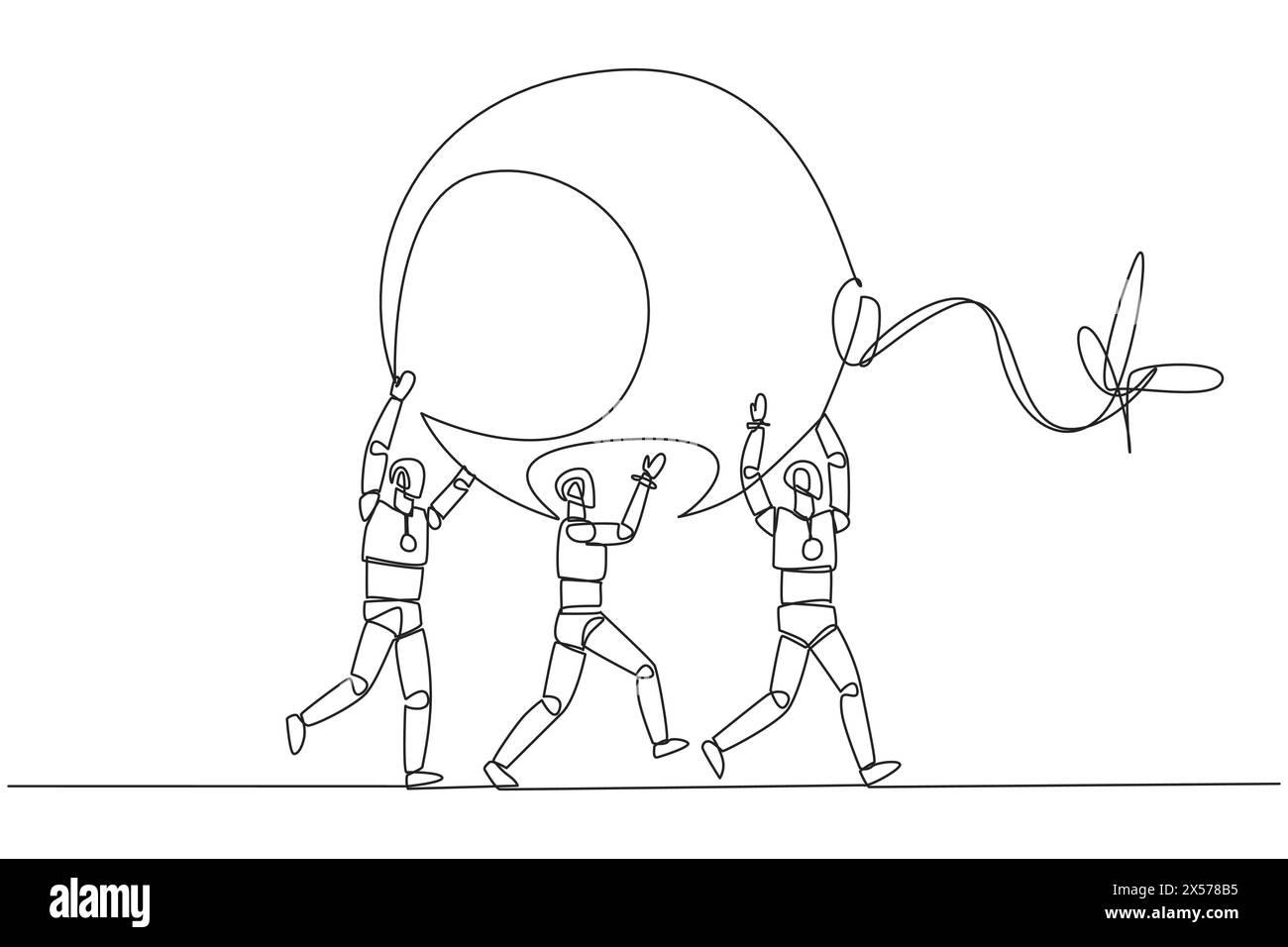 Robots at work silhouette Stock Vector Images - Alamy