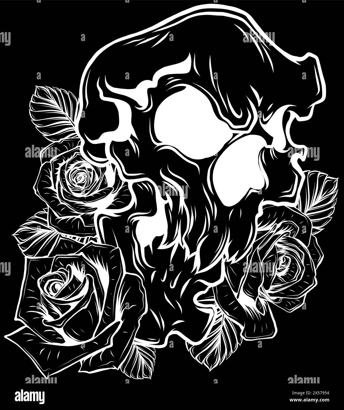 Colorful roses on black Black and White Stock Photos & Images - Alamy